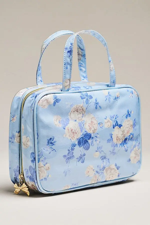 LoveShackFancy Travel Cosmetic Bag - Whisper Blue