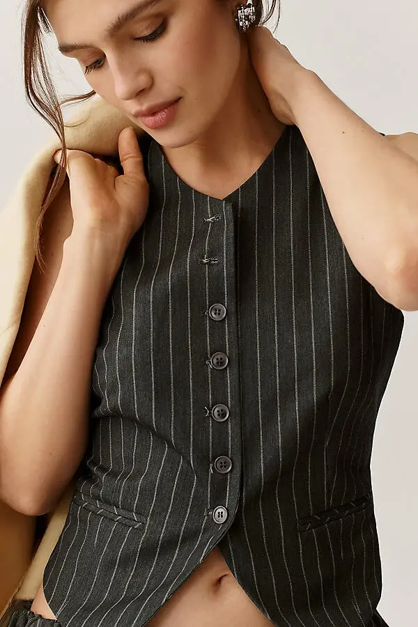 NIA Pinstripe Vest Top