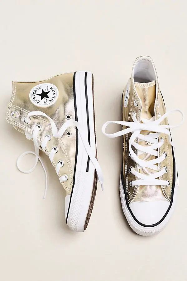 CONVERSE Chuck Taylor Metallic High-top Sneakers - Gold