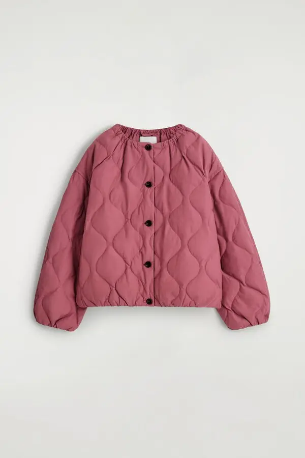 Cos Gathered Quilted Down Jacket