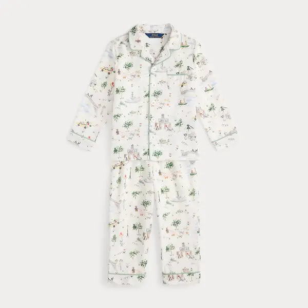 Ralph Lauren Prl X Riley Sheehey Twill Sleep Set - White