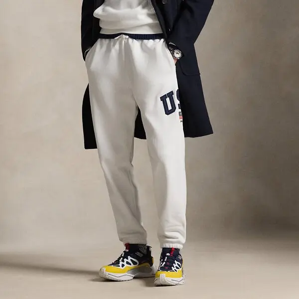 Ralph Lauren Flag Fleece Sweatpant - White