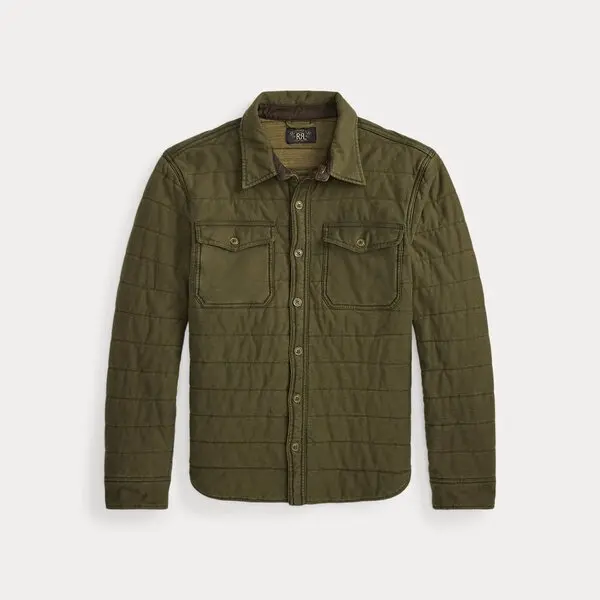 Ralph Lauren Quilted Jersey Overshirt - Olive Drab