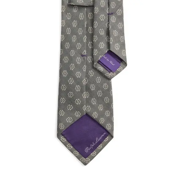 Ralph Lauren Linked-diamonds Cashmere-silk Neck Tie