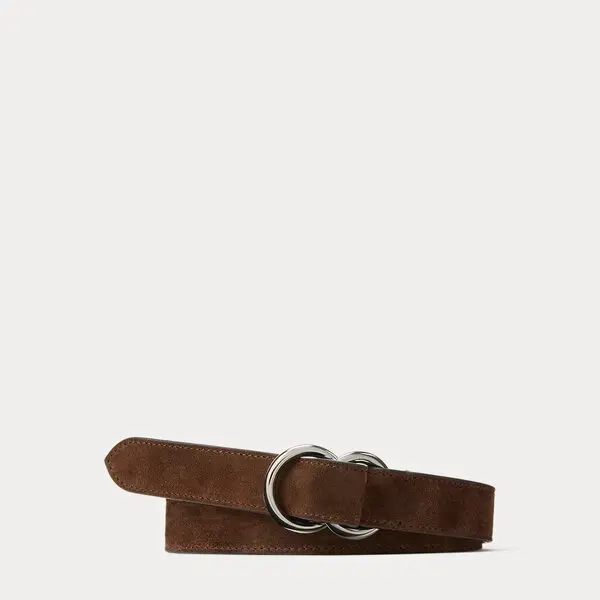 Ralph Lauren Calf-suede O-ring Belt - Luggage Brown