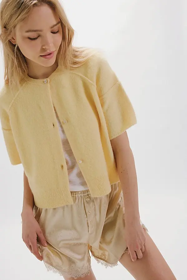 Free People See Me Softspun Cardigan - Sunlight