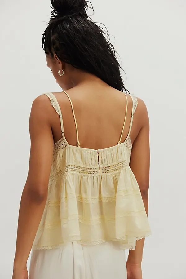 Free People Darling Dreams Cami - Vanilla Custard