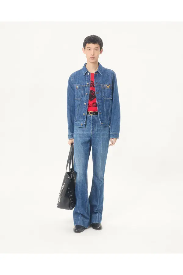 Valentino Garavani Denim Jacket With Vgold