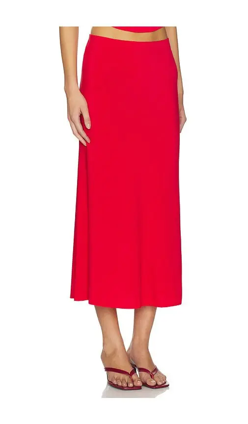 BELLA VENICE The Jessie Slip Maxi Skirt - Red