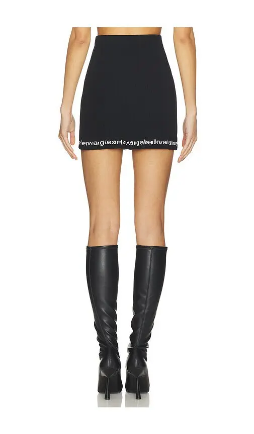 Alexander Wang Logo Ribbed Mini Skirt