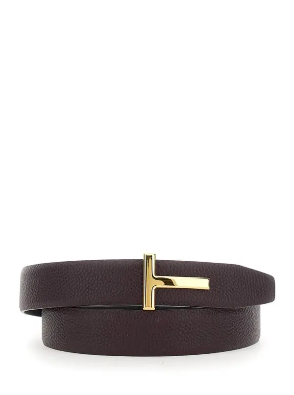 TOM FORD Belt With T Buckle Closure - Red
