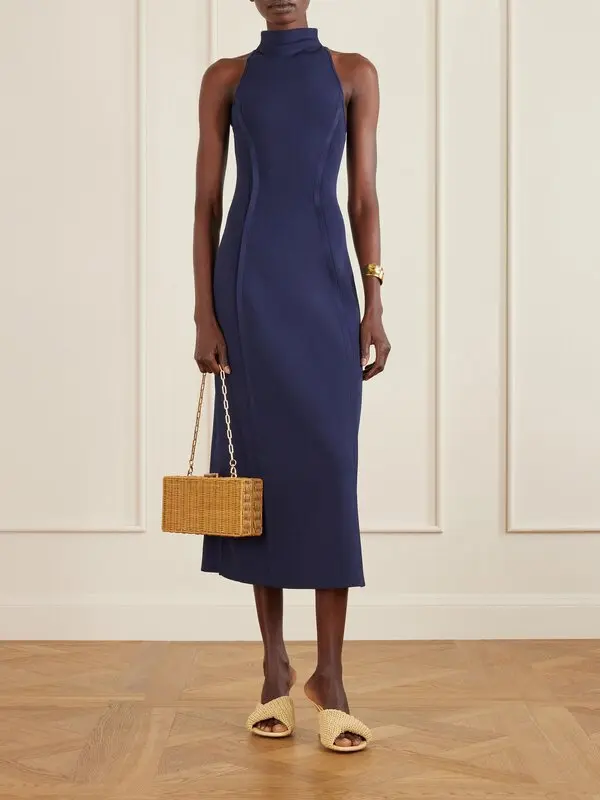 Cult Gaia Keller Stretch-knit Turtleneck Midi Dress