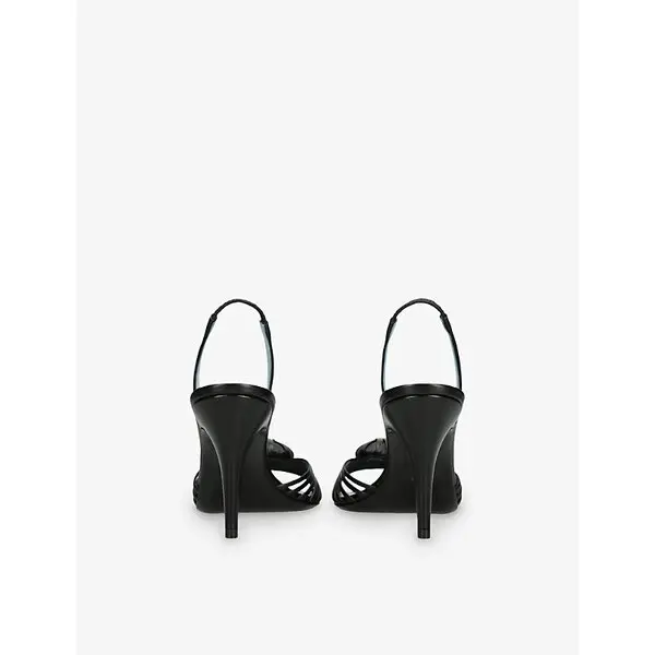 Valentino Garavani Royal 85 Leather Heeled Sandals - Black