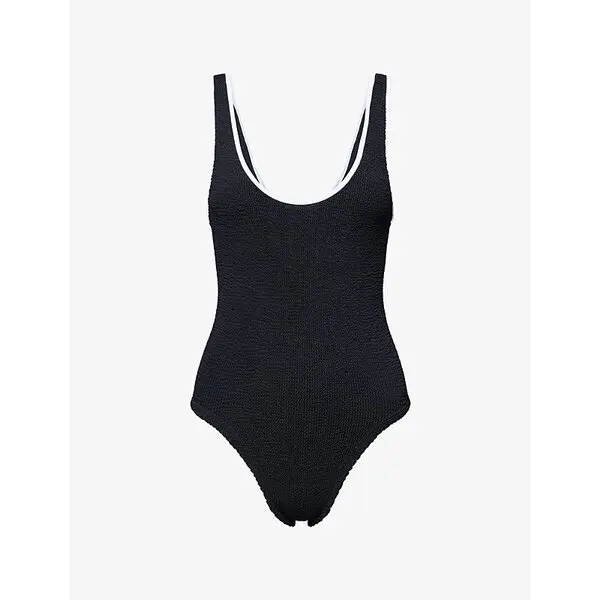 Hunza G Faye Seersucker Swimsuit - Black
