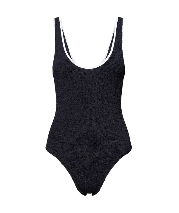 Hunza G Faye Seersucker Swimsuit - Black