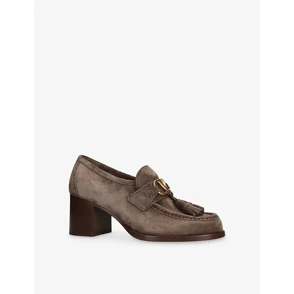 Valentino Garavani Vlogo 60 Suede Heeled Loafers