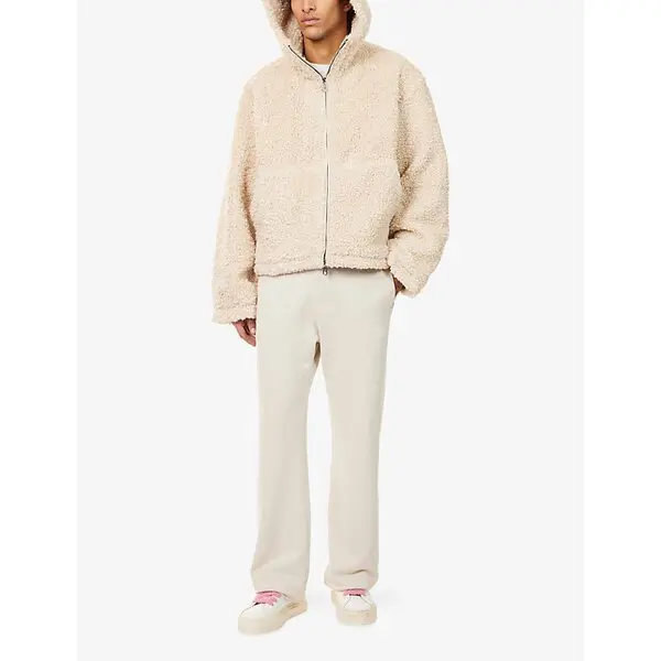 COLE BUXTON Fixed-hood Zip-through Faux-shearling Jacket