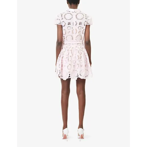 SELF-PORTRAIT Floral Lace Mini Dress