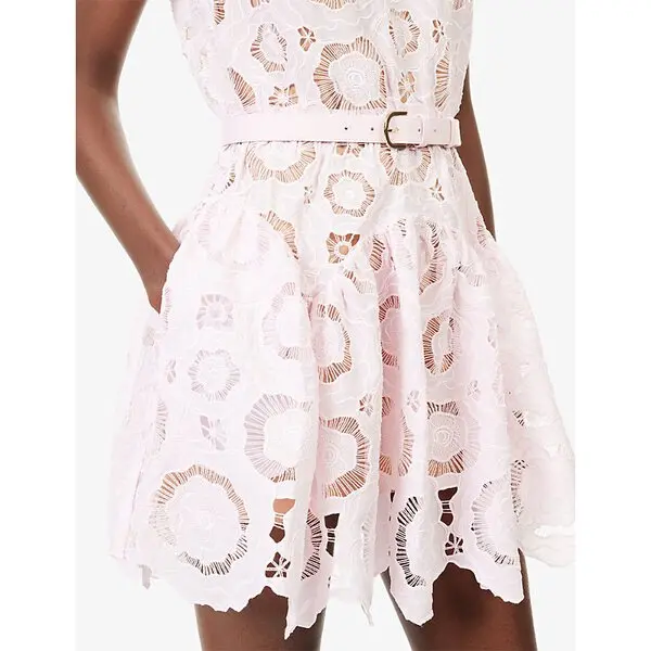 SELF-PORTRAIT Floral Lace Mini Dress