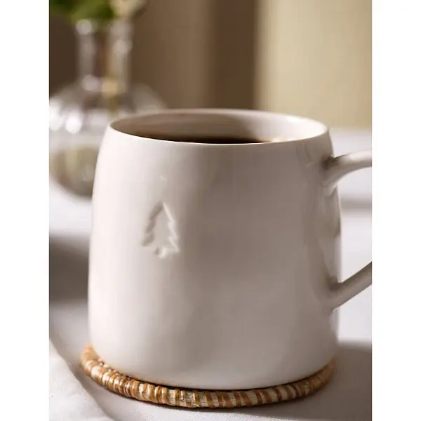 THE WHITE COMPANY Fir Tree Porcelain Mug 10cm
