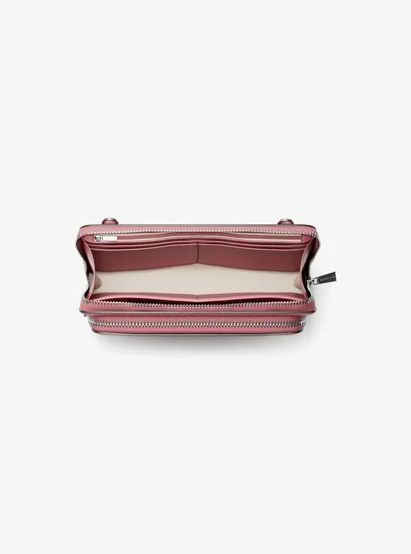 Michael Kors Jet Set Large Signature Logo Continental Crossbody Bag