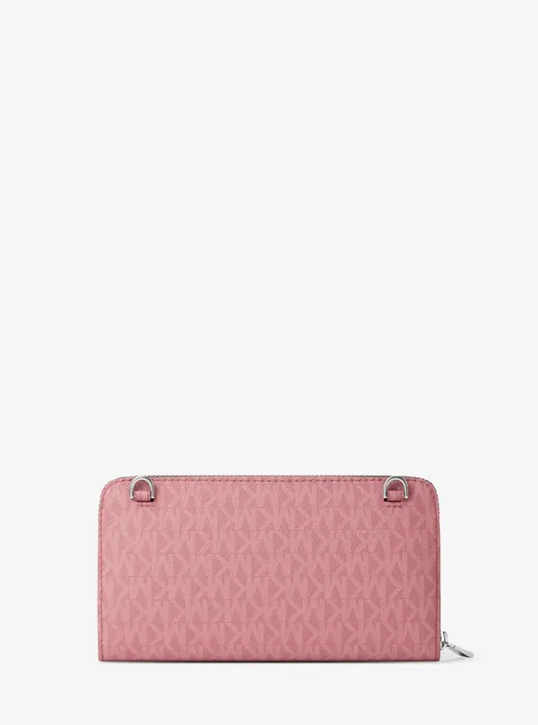 Michael Kors Jet Set Large Signature Logo Continental Crossbody Bag