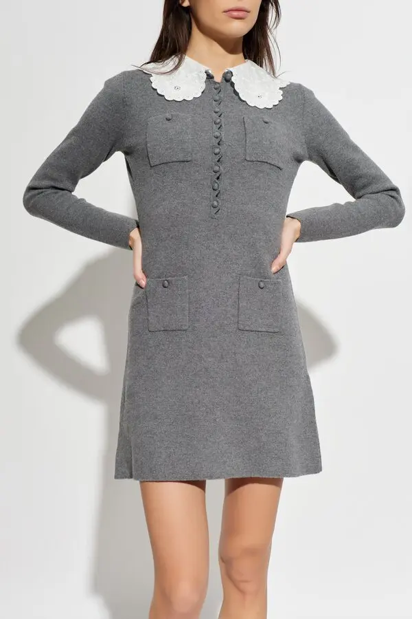 SELF-PORTRAIT Dress With Detachable Collar