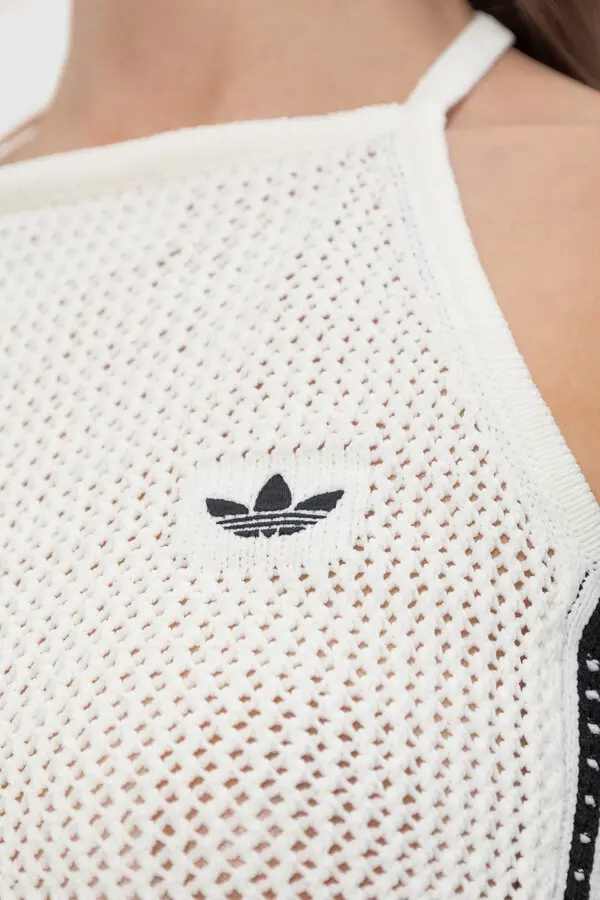 ADIDAS ORIGINALS Openwork Knit Halterneck Top