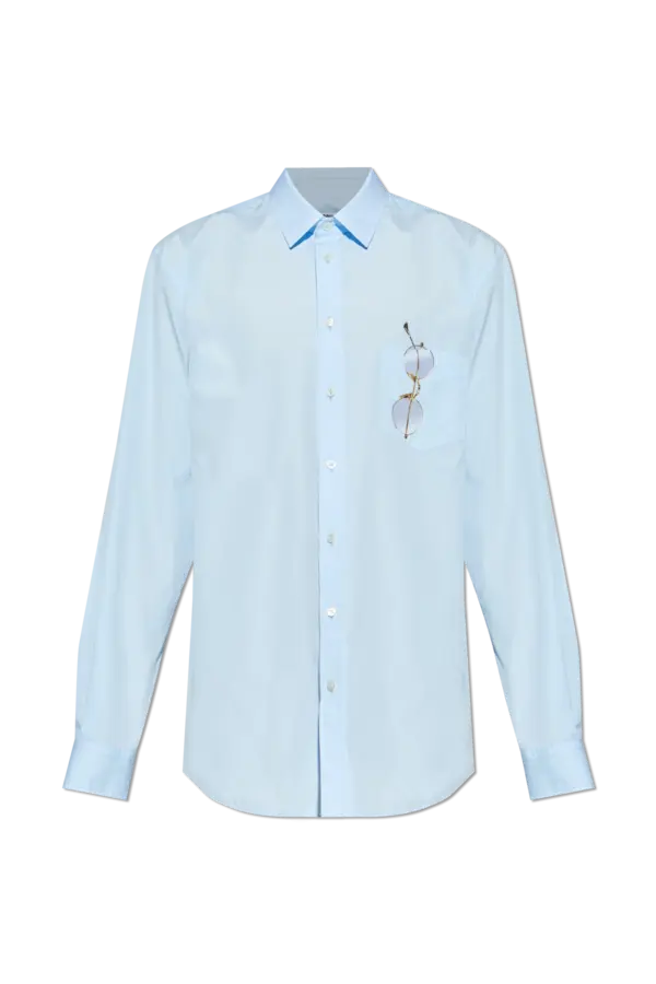 Moschino Shirt With Pocket - Blue