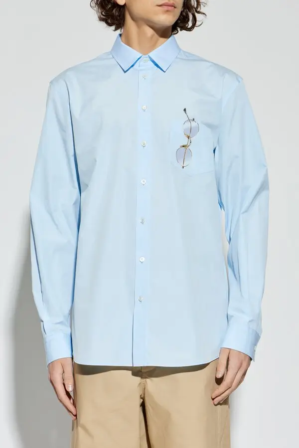 Moschino Shirt With Pocket - Blue
