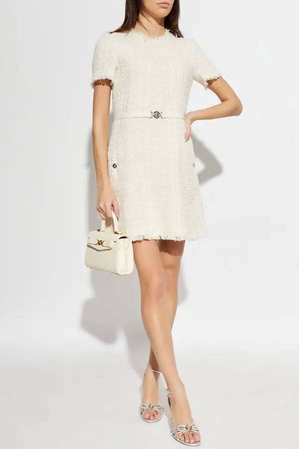 Versace Tweed Mini Dress With Lurex Thread