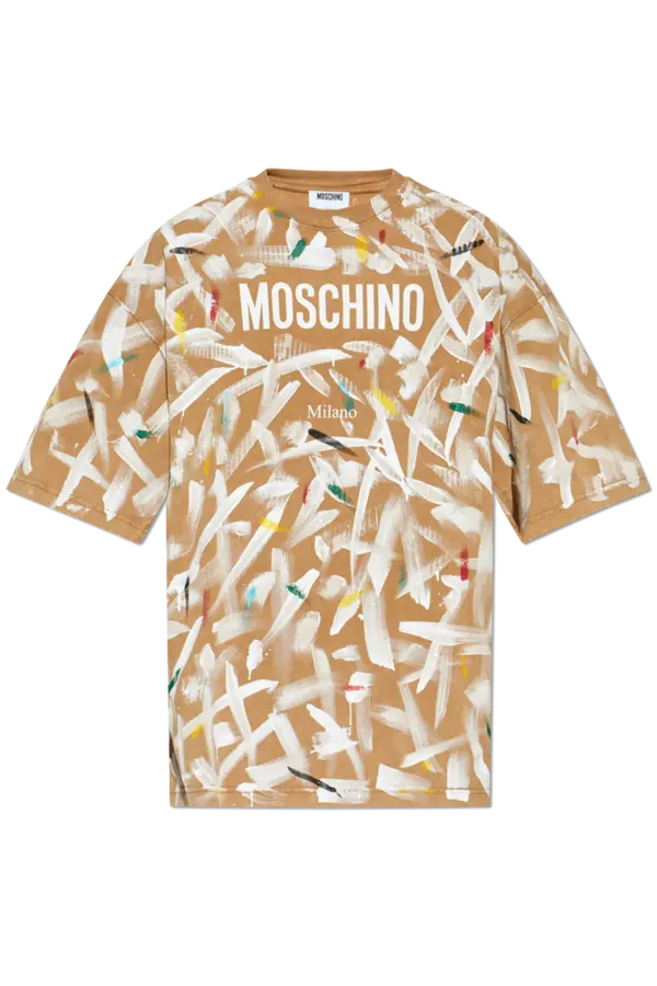 Moschino T-shirt With Print - Beige