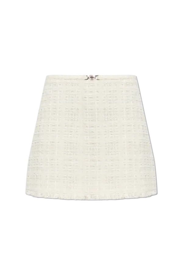 Versace Tweed Mini Skirt With Lurex Thread
