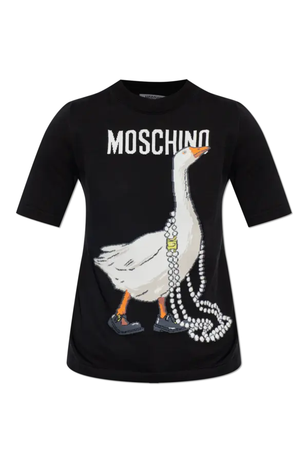 Moschino Decorative Pattern Top - Black