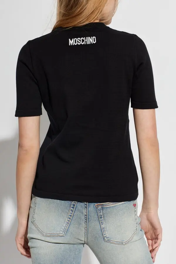 Moschino Decorative Pattern Top - Black