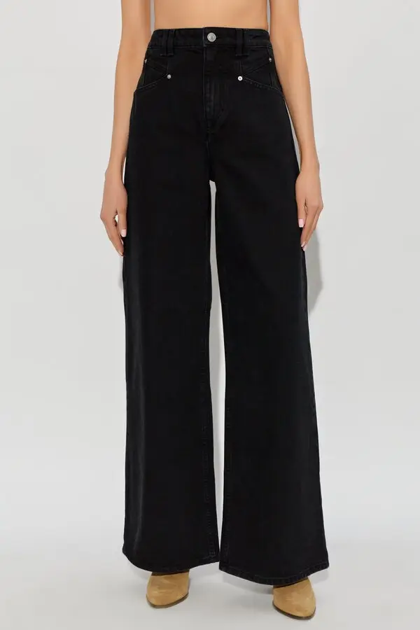 Isabel Marant Étoile Lemony’ Bootcut Jeans - Black