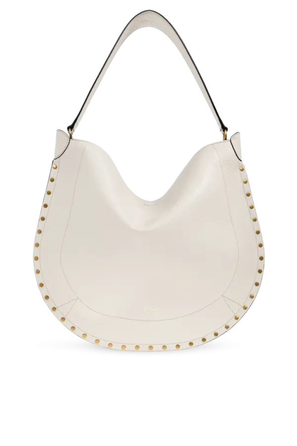 Isabel Marant Leather Hobo Shoulder Bag - Cream