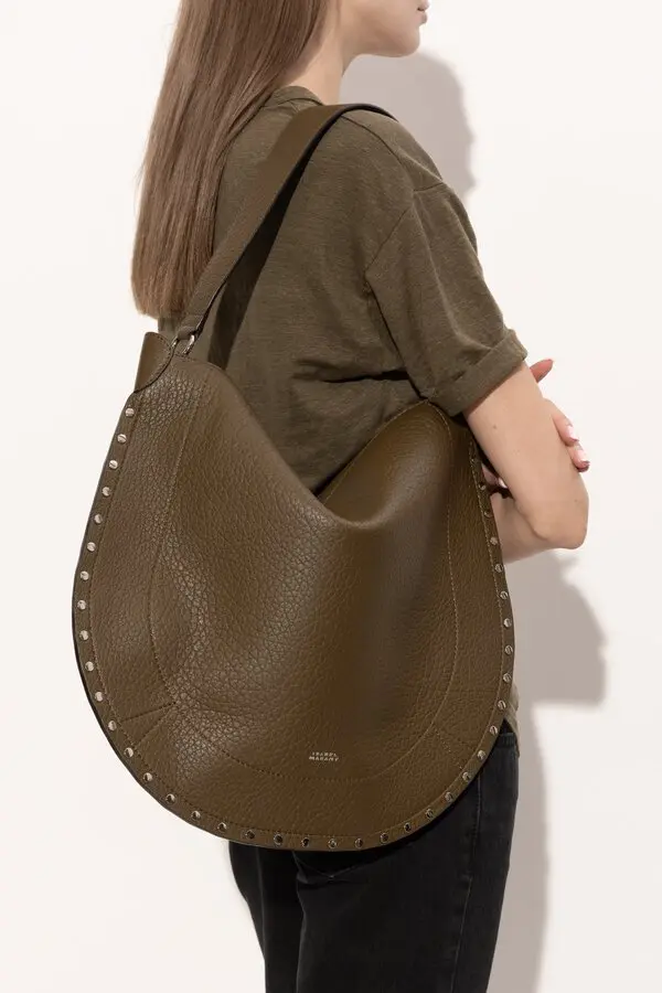 Isabel Marant Étoile Leather Hobo Shoulder Bag - Green