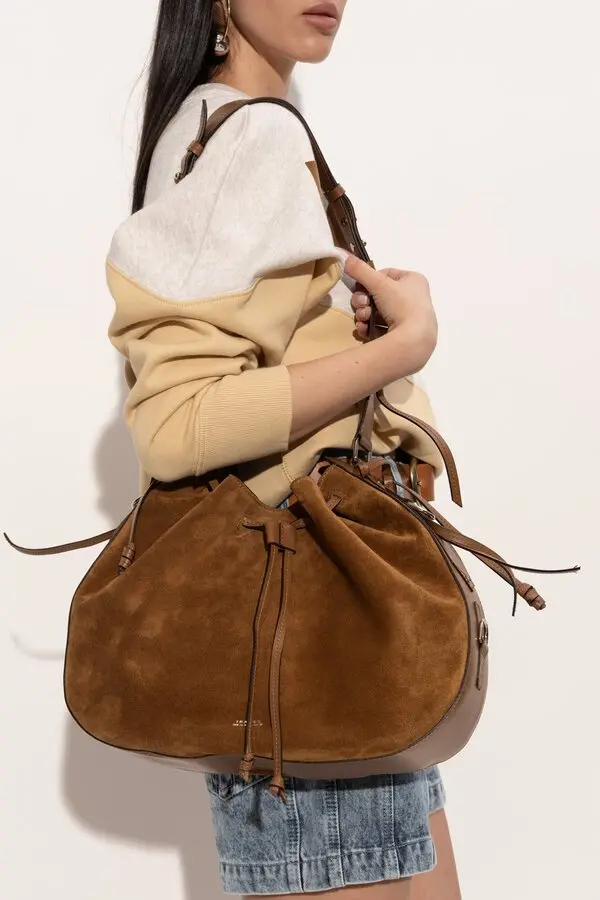 Isabel Marant Étoile Suede 'bolton Hobo' Shoulder Bag - Brown