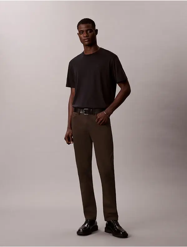 Calvin Klein Slim Fit 5-pocket Pant - Dark Coffee