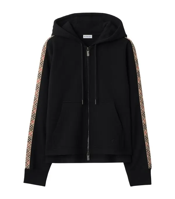 Burberry Cotton Zip-up Hoodie - Black