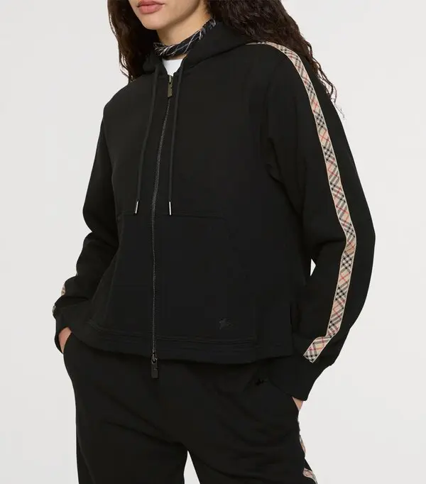 Burberry Cotton Zip-up Hoodie - Black