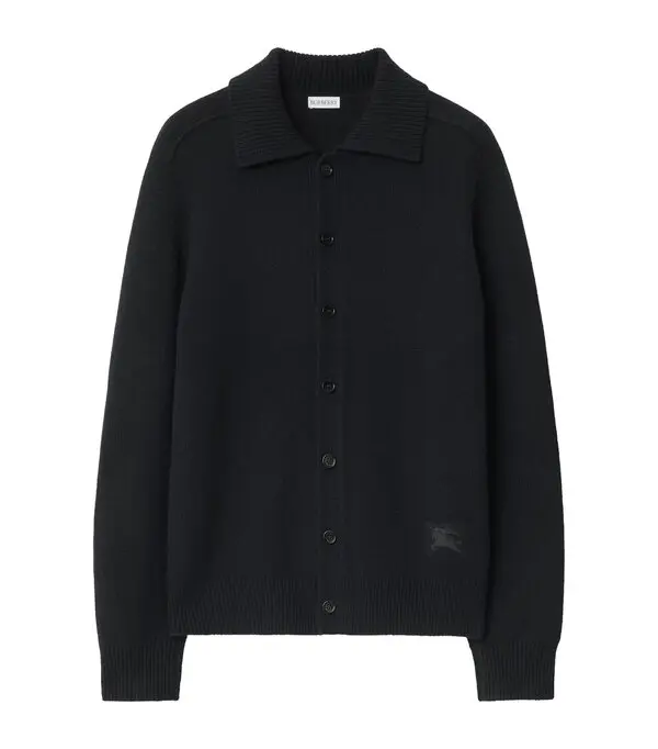 Burberry Cashmere Ekd-embroidered Cardigan
