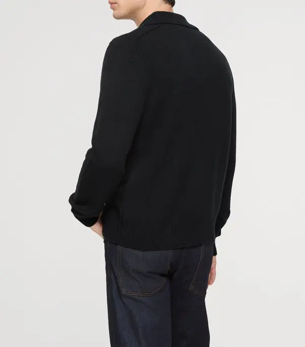 Burberry Cashmere Ekd-embroidered Cardigan