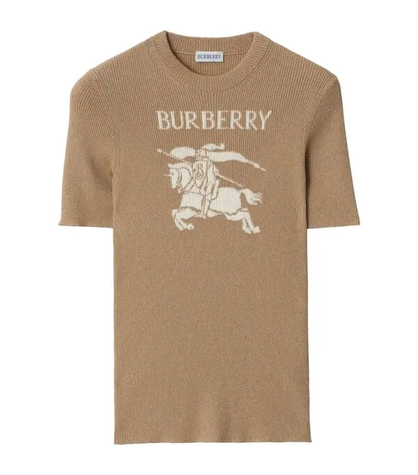 Burberry Metallic Wool-blend Top