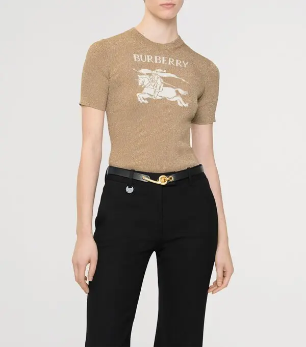 Burberry Metallic Wool-blend Top