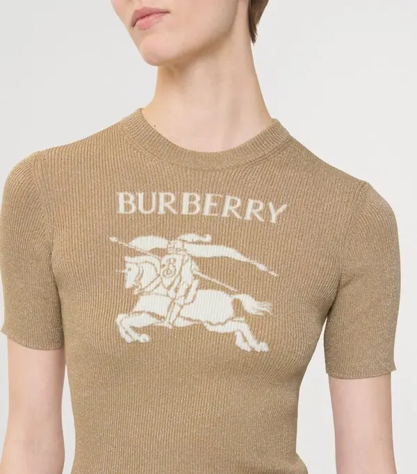 Burberry Metallic Wool-blend Top