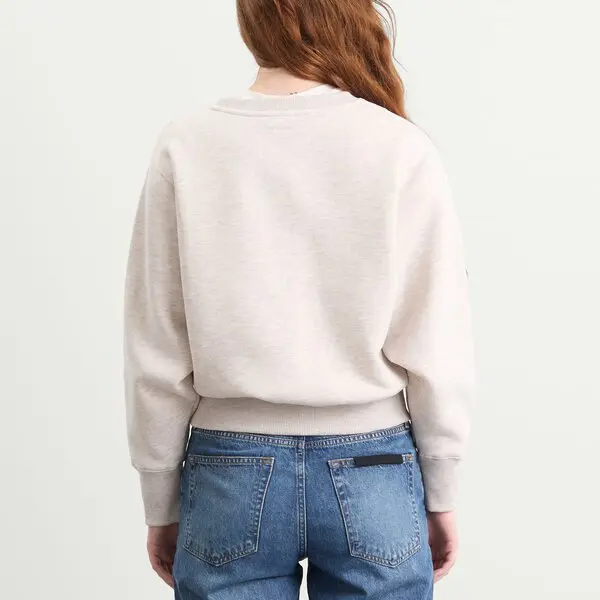 ANINE BING Harry Shrunken Sweatshirt - Beige