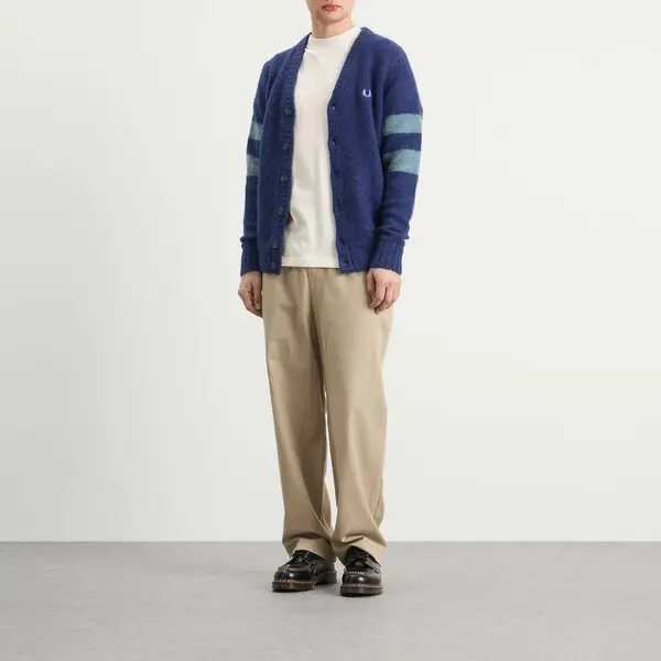 Fred Perry Chunky Tipped Sleeve Alpaca Cardigan