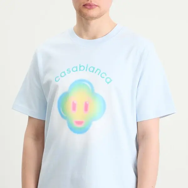 Casablanca Airbrush Smiley Classic T-shirt - Blue